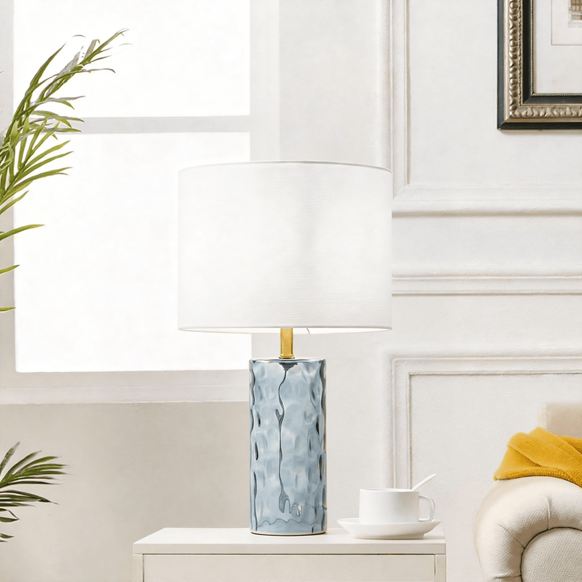 Deniz Glass Table Lamp (Set of 2) | Blue Glass Base | Archiology